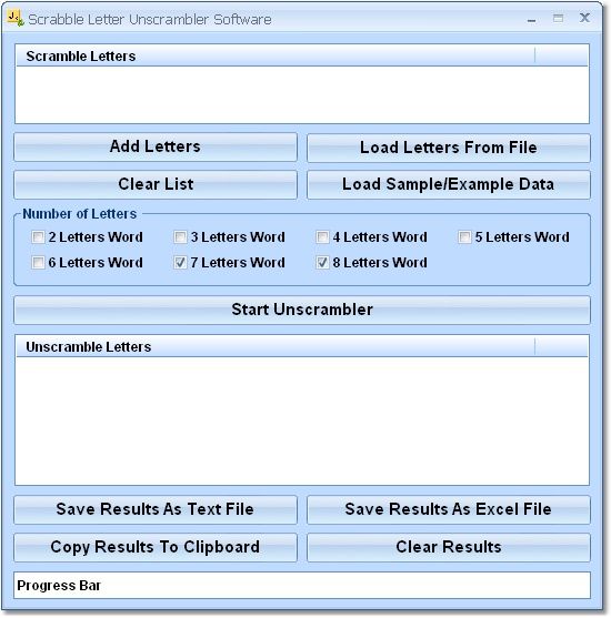 Scrabble Letter Unscrambler Software 7 0 Unscramble A Rack Of 