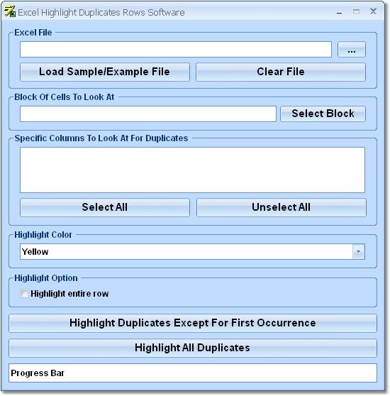 Excel Find And Highlight Duplicate Rows Software 7 0 Highlight